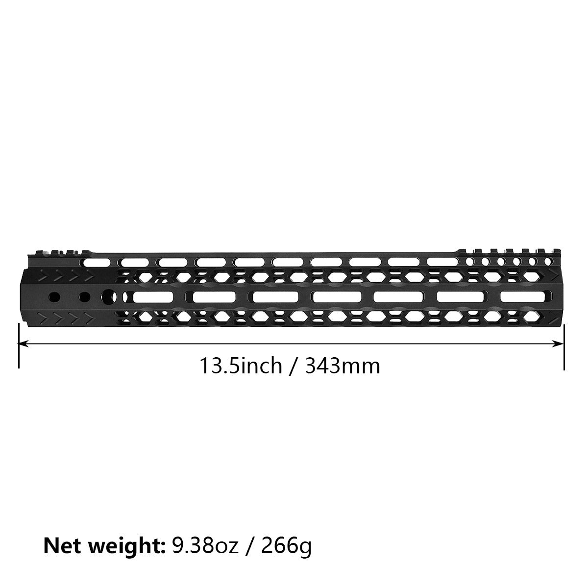 Ohhunt® AR-15 13.5" Ultra Light Hex Free Float M-lok Handguard with St ...