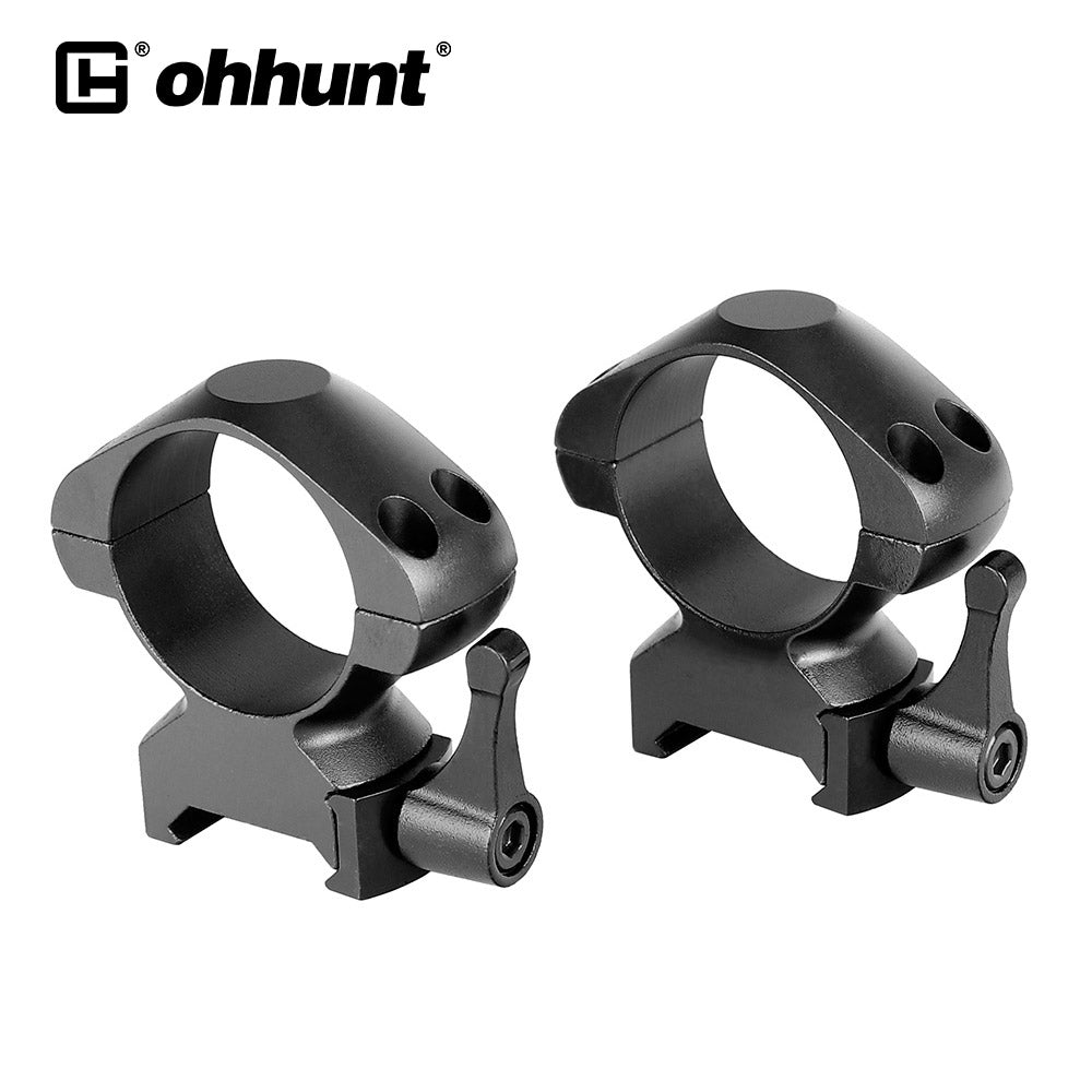 ohhunt® Steel Quick Release 30mm Picatinny Scope Rings High Profile 2P