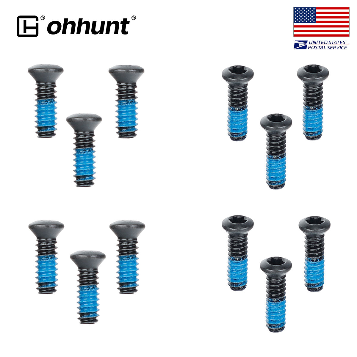 ohhunt Screws Set 12 Pcs #6-32 Screws for Red Dot Sight Optics and Mou