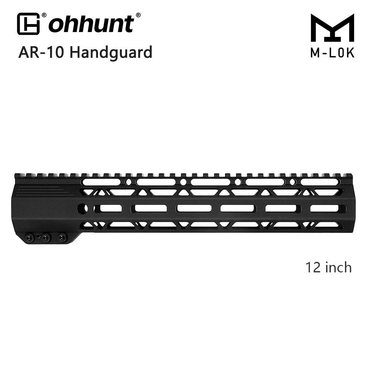 ohhunt® LR-308 Handguard Slim & Lightweight Desigh Low Profile - 12 in