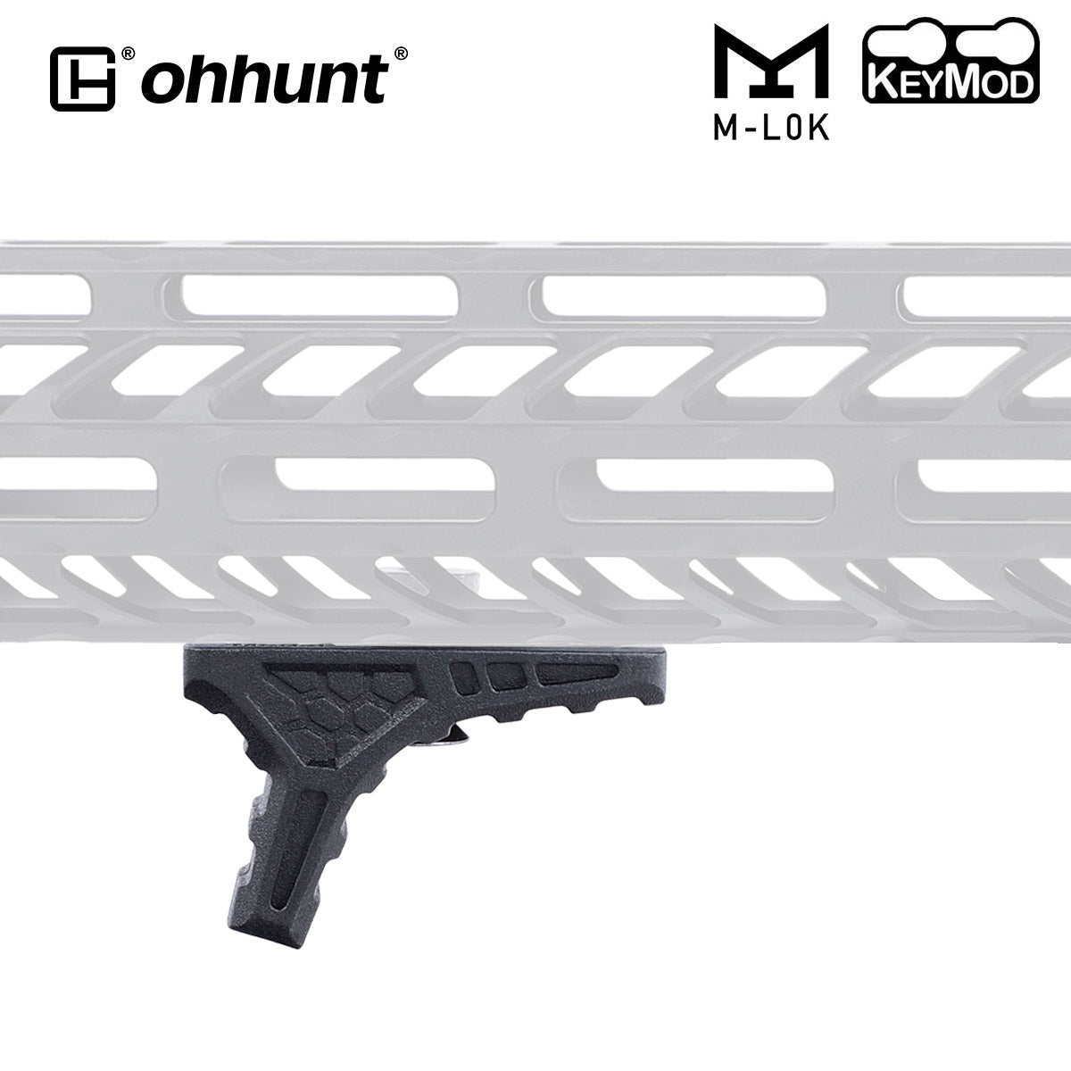 Polymer Mini Handstop for M-Lok & Keymod Python Pattern - 1.58“ – ohhunt