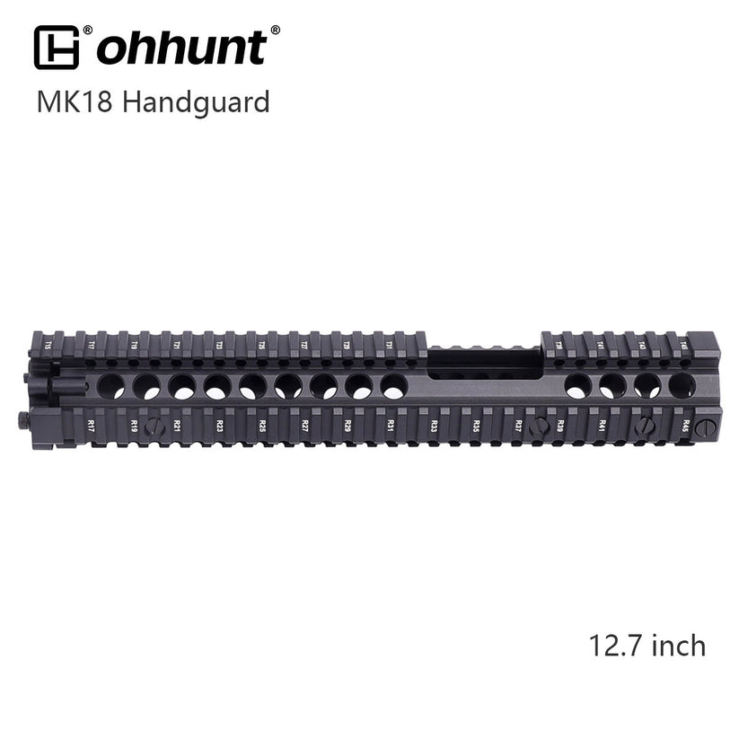 MK18 M4A1 Handguard Quad Rail Two-pieces Design FSP Cutout AR15 M4 M16 ...