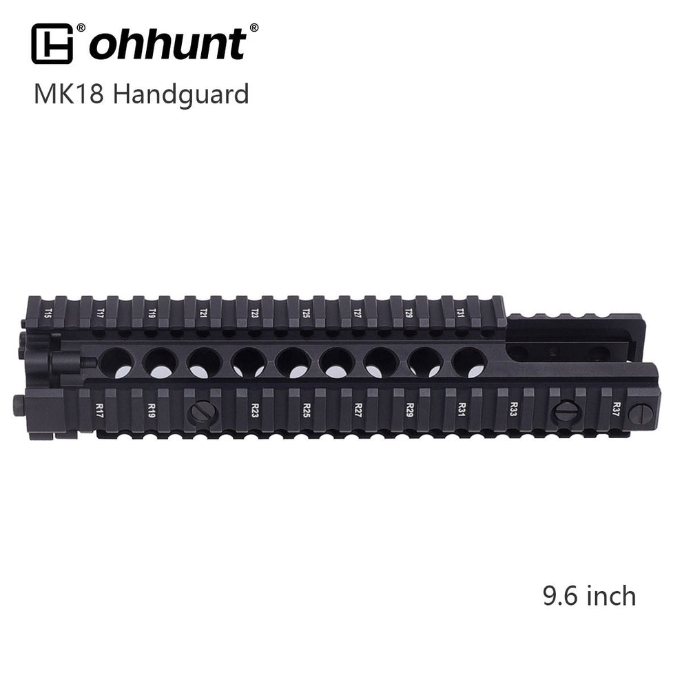 MK18 Handguard Quad Rail with FSP Cutout Two-pieces Design AR-15 - 9.6 ...