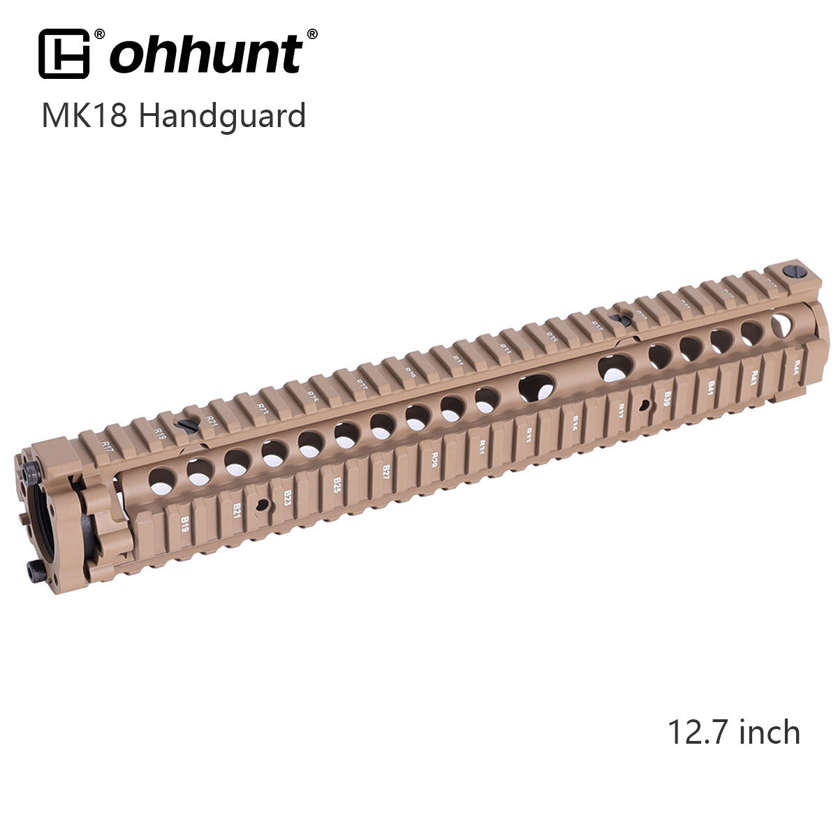 Desert Tan M4A1 Handguard Quad Rail Free Float Two-pieces Design AR-15 ...