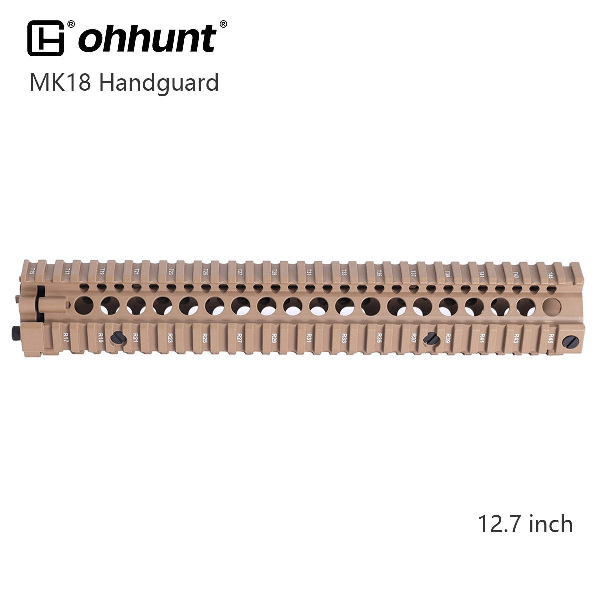 Desert Tan M4A1 Handguard Quad Rail Free Float Two-pieces Design AR-15 ...