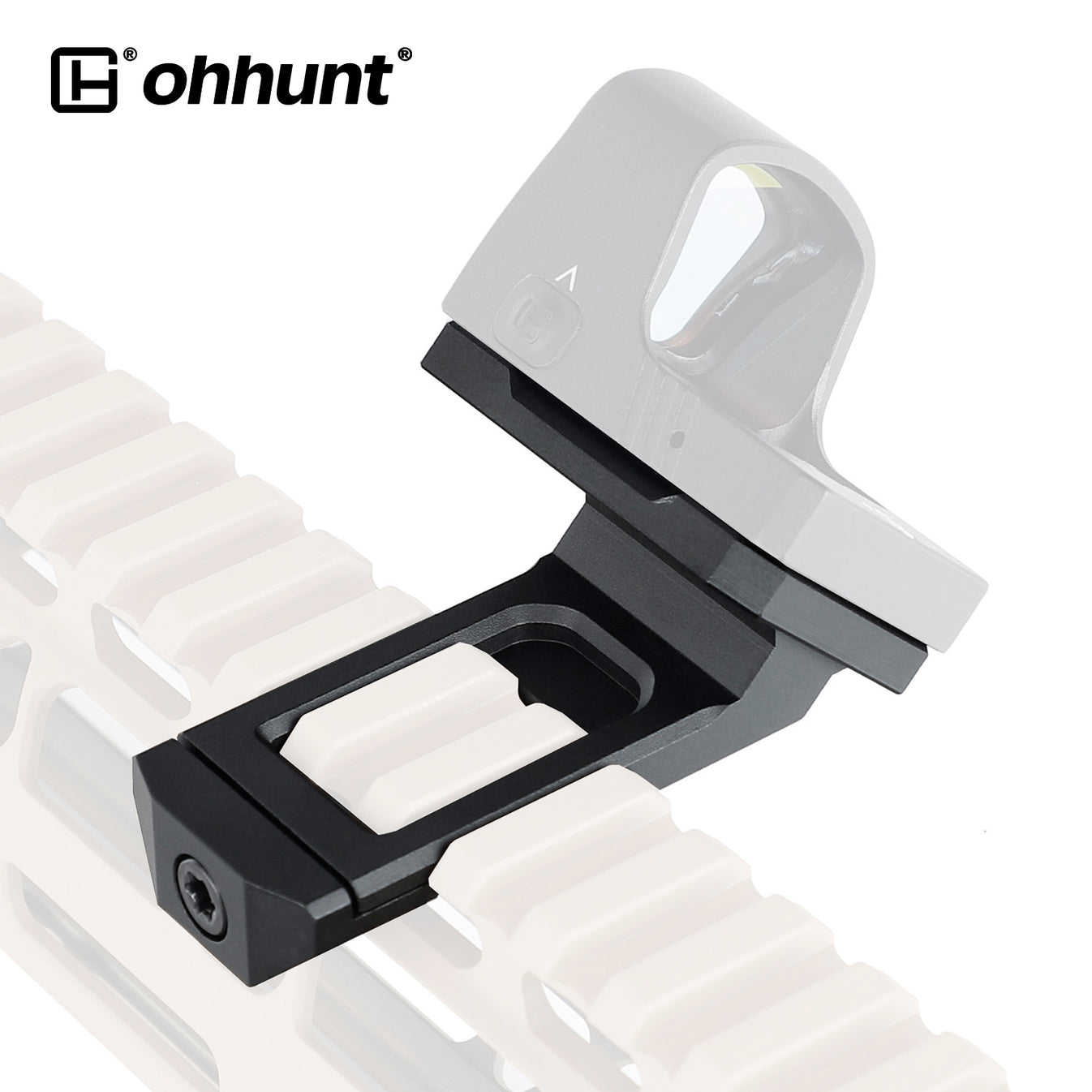 ohhunt® 45° Canted Micro Red Dot Mount RMR Footprint for RMR/SRO/407C/