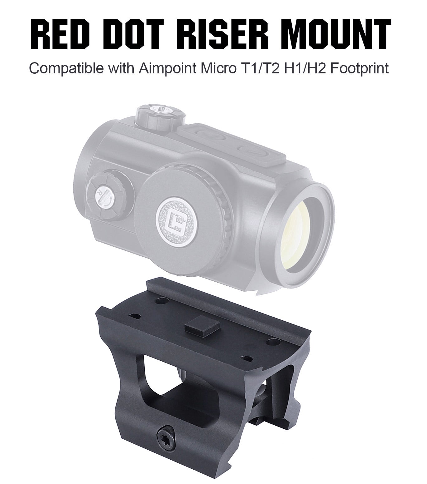 ohhunt® Picatinny Red Dot Riser Mount Lower 1/3 Co-witness Height Comp