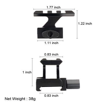 Ultra Cheap Picatinny Rail Riser Mount for Red Dot – ohhunt
