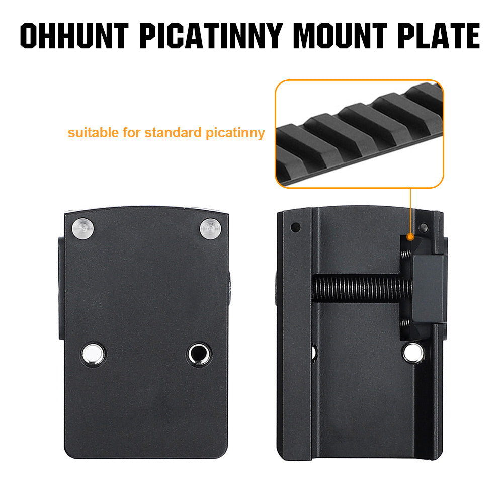 ohhunt® Gen2 Picatinny Mount for Holosun 407C/507C/508T and RMR Footpr