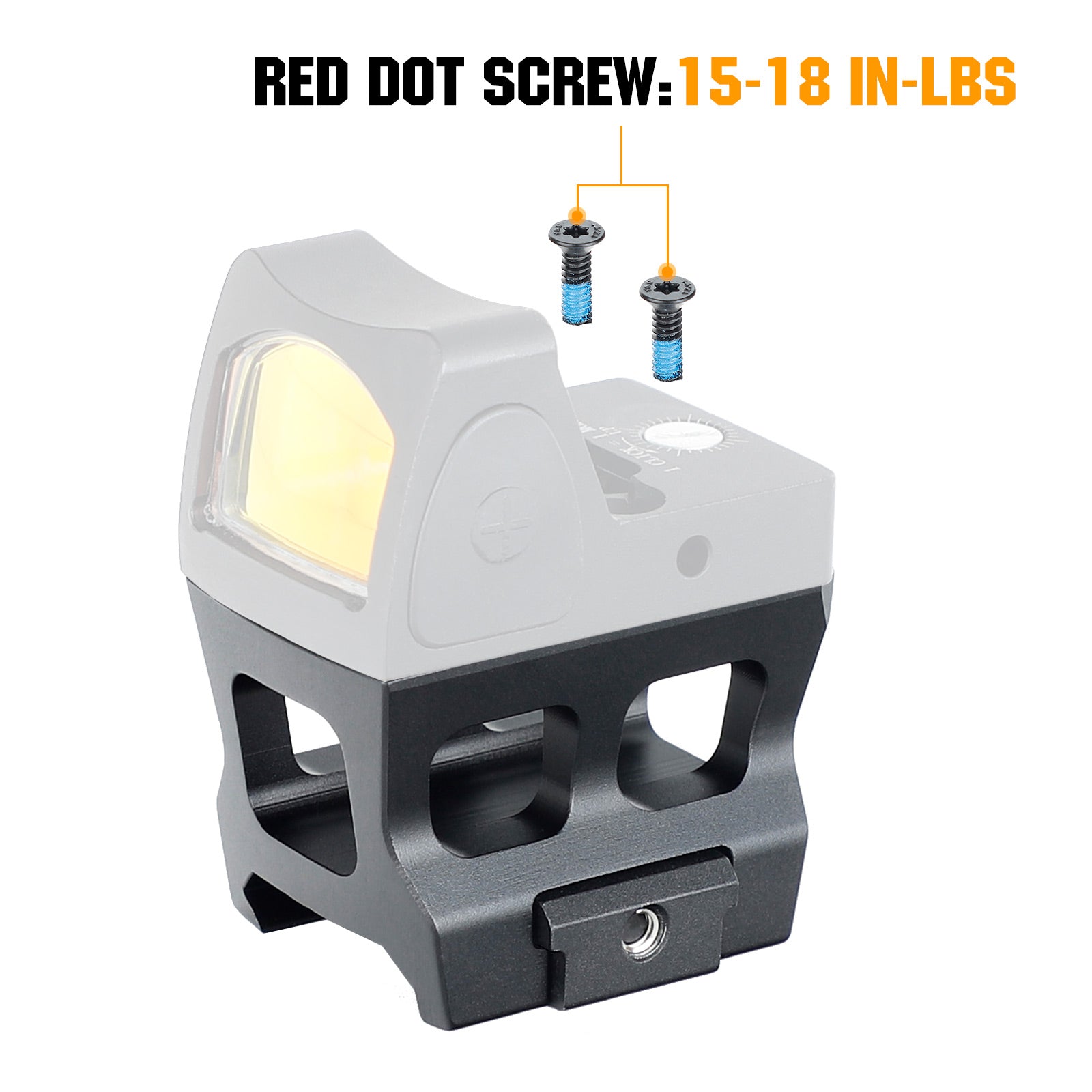 Picatinny Red Dot Riser Mount with Sealing Plate fit for RMR footprint ...