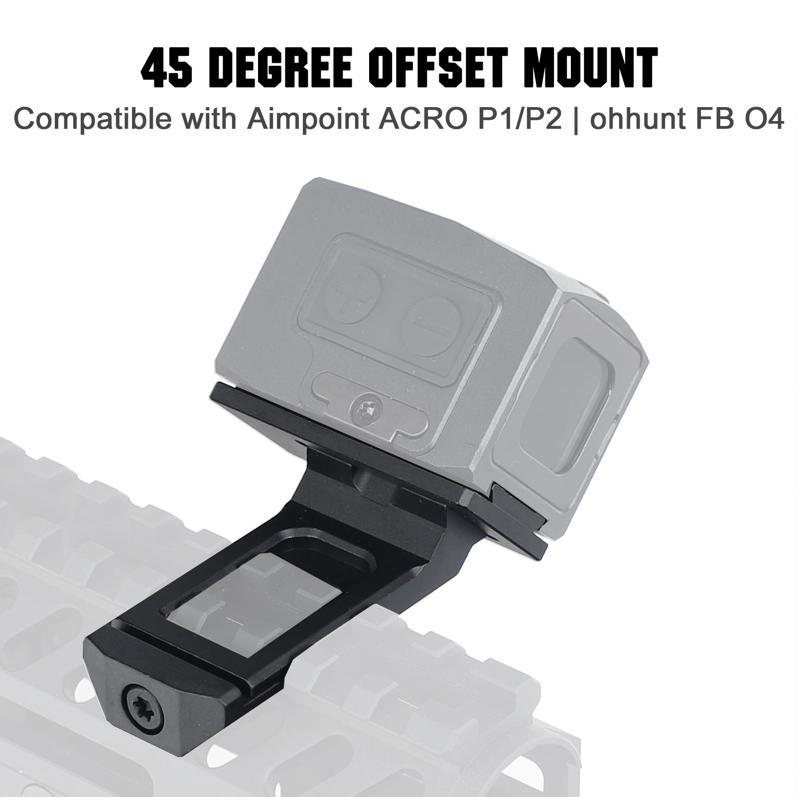 ACRO Red Dot Mount Adapter Plate 45 Degree Offset – ohhunt