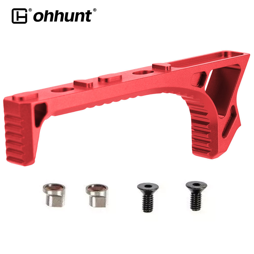 AR-15 Angled Foregrip Link Curved Handstop for M-Lok Handguard - Red ...
