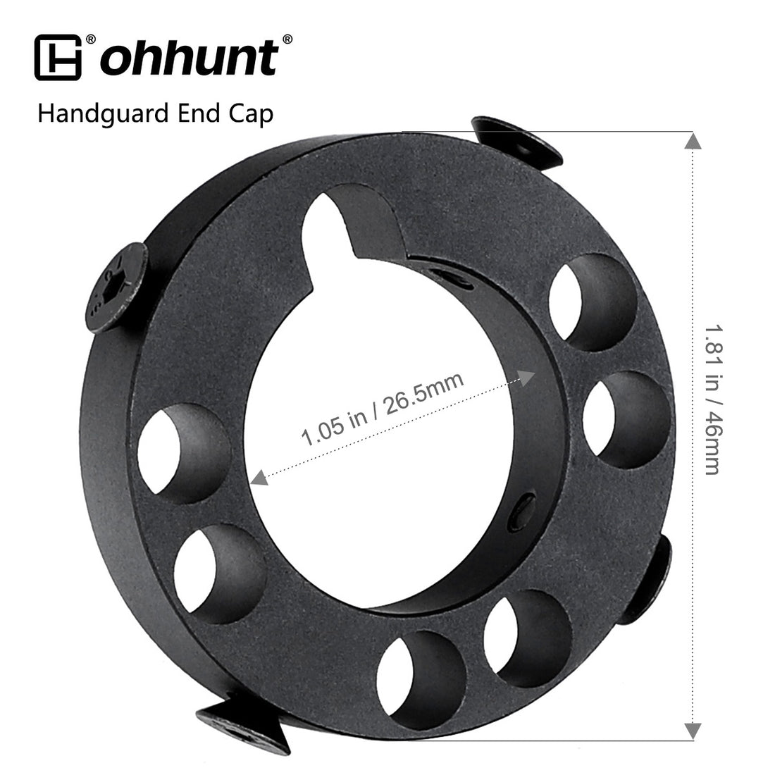 ohhunt® AR-15 Handguard End Cap 1.05" Inner Diameter