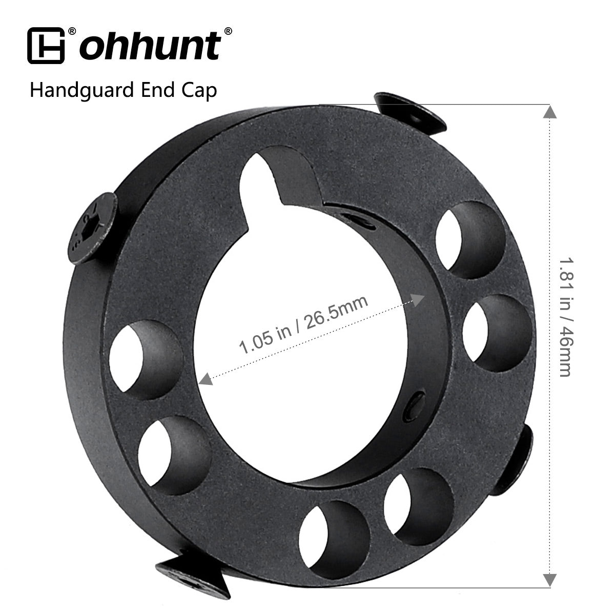 ohhunt® AR-15 Handguard End Cap 1.05" Inner Diameter