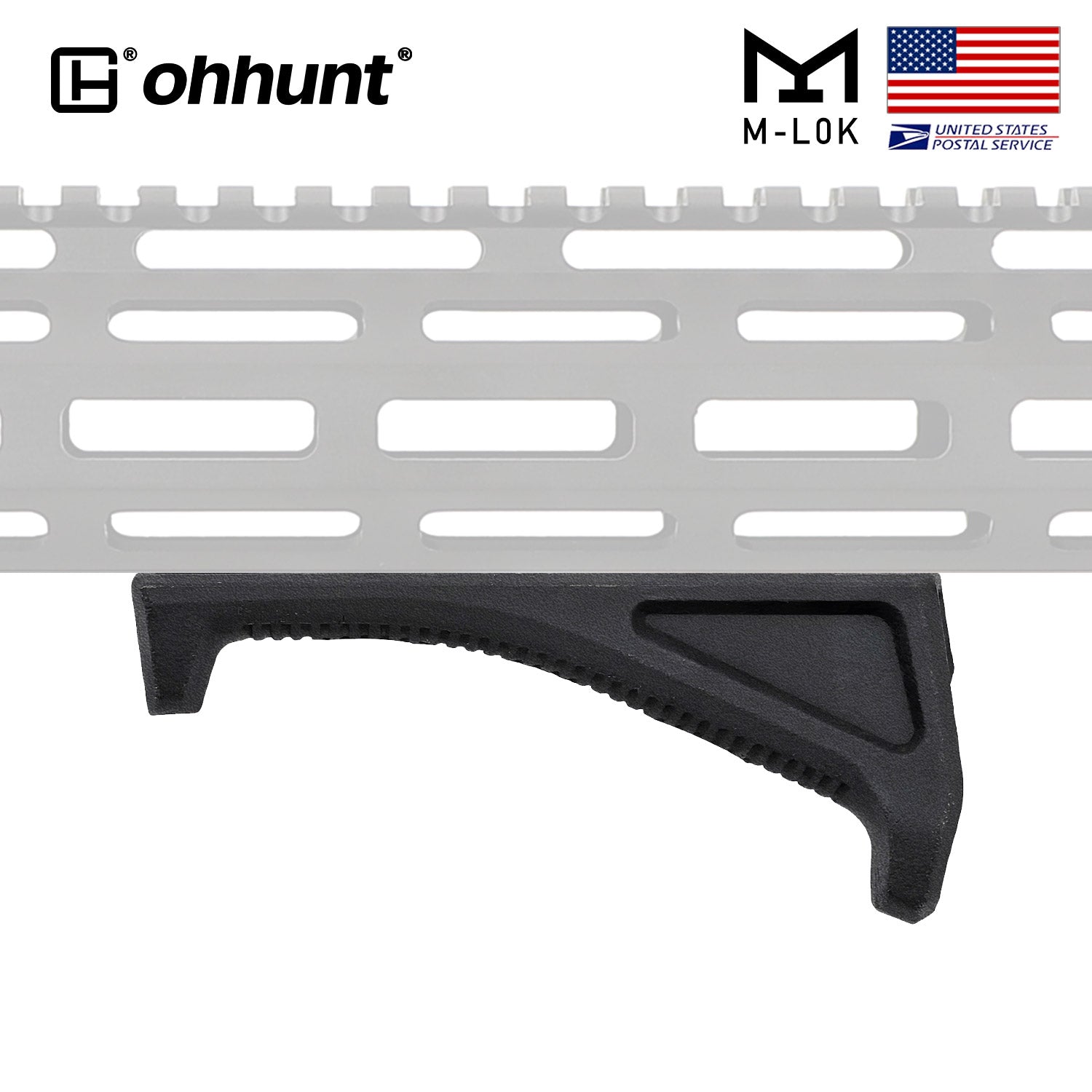 M-Lok Angled Fore Grip Polymer Hand Stop - 3.94 inch – ohhunt