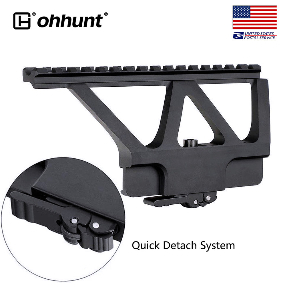 ohhunt Quick Detach Picatinny Scope Mount AK Side Rail Picatinny Side ...