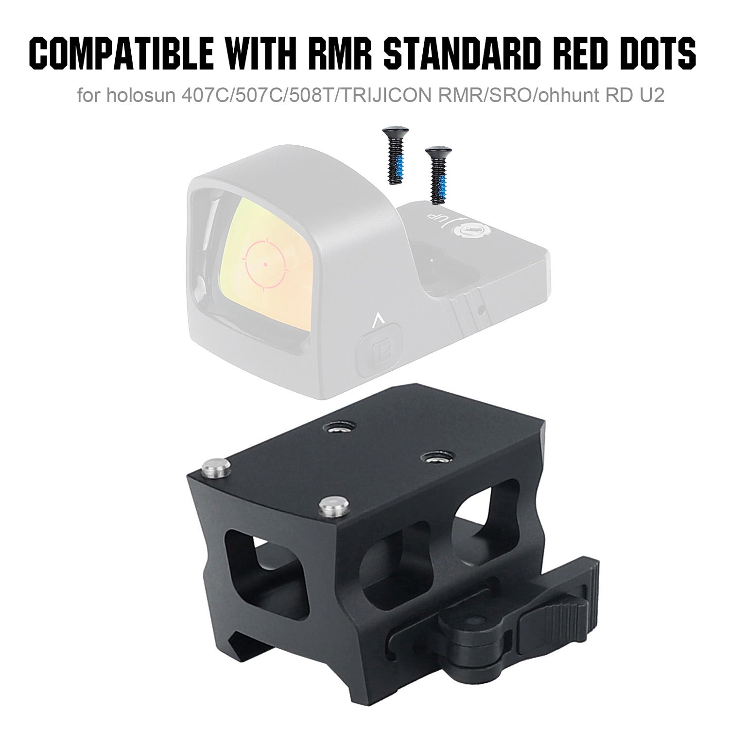 ohhunt® QD Picatinny Red Dot Riser Mount for RMR Footprint Optics