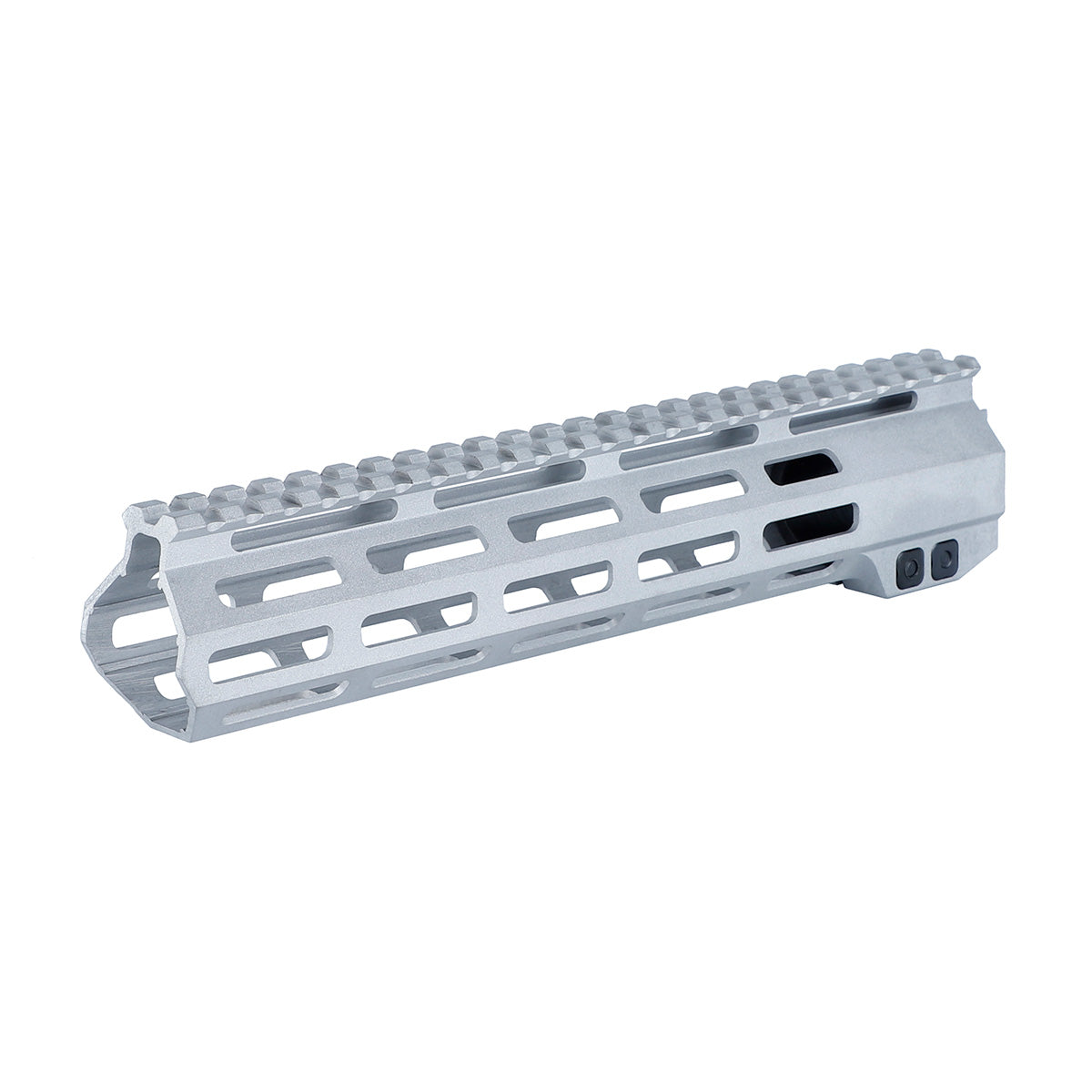 Unbranded AR-15 10" M-lok Raw Handguard Free Float, Silver Color – ohhunt