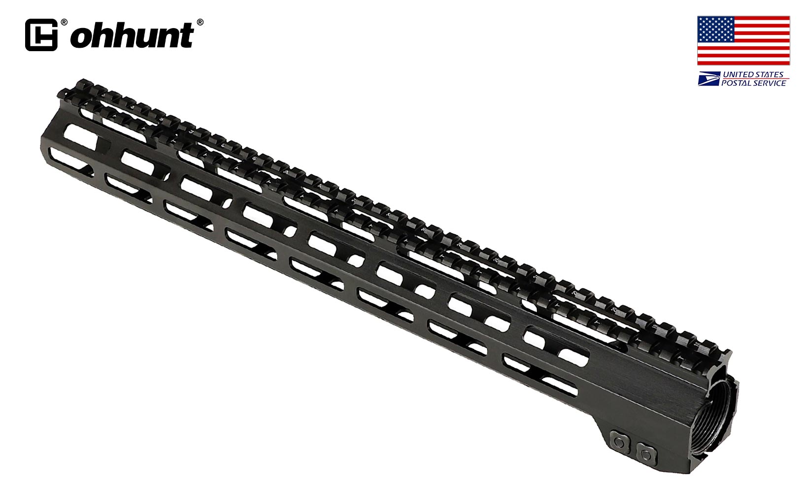 ohhunt® AR-15 15 inch Free Float M-Lok Handguard Low Profile With Stee