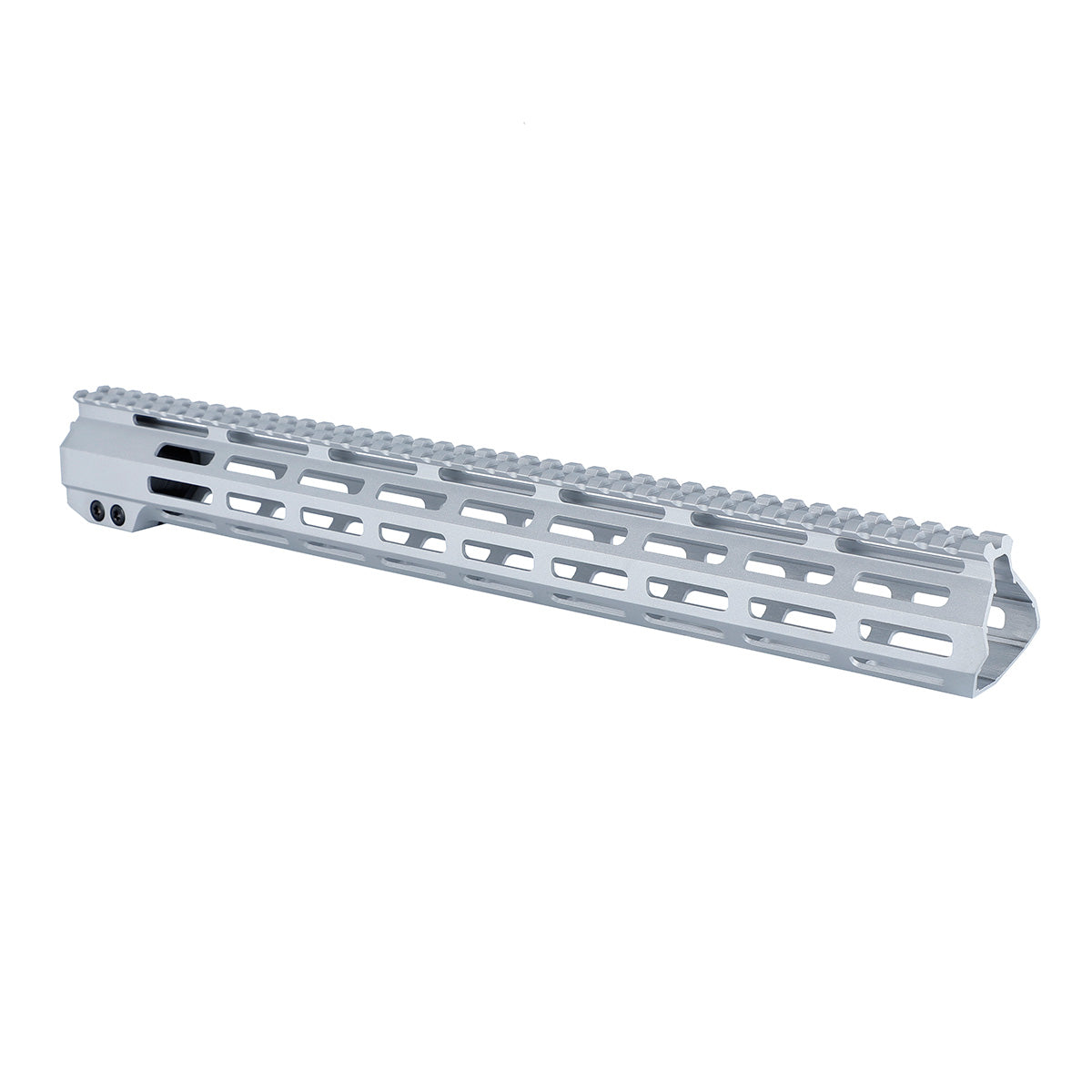 Unbranded AR-15 17" M-lok Raw Handguard Free Float, Silver Color – ohhunt