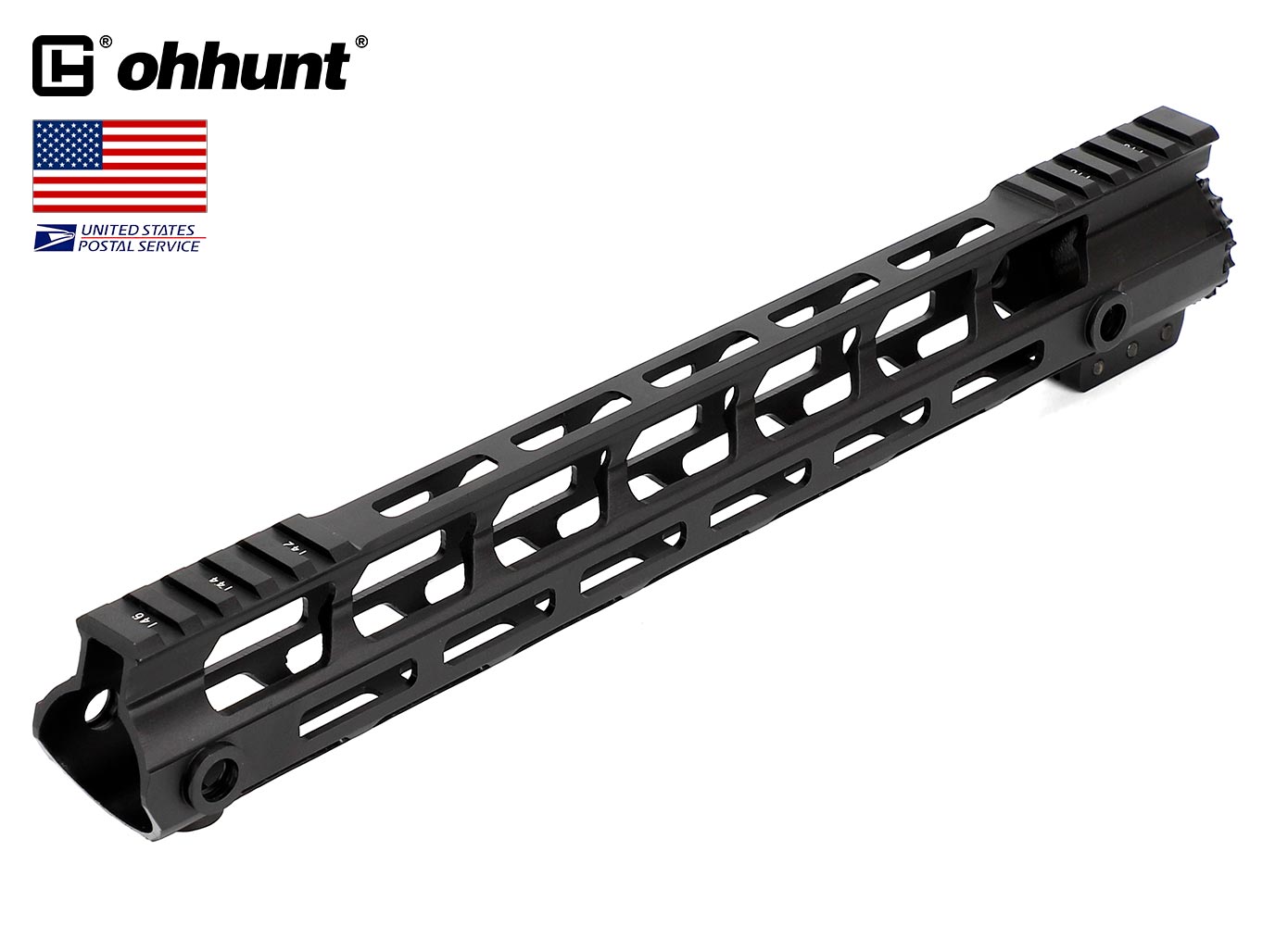 AR15 13.5" Slim Lightweight Free Float M-LOK Handguard With Barrel Nut ...