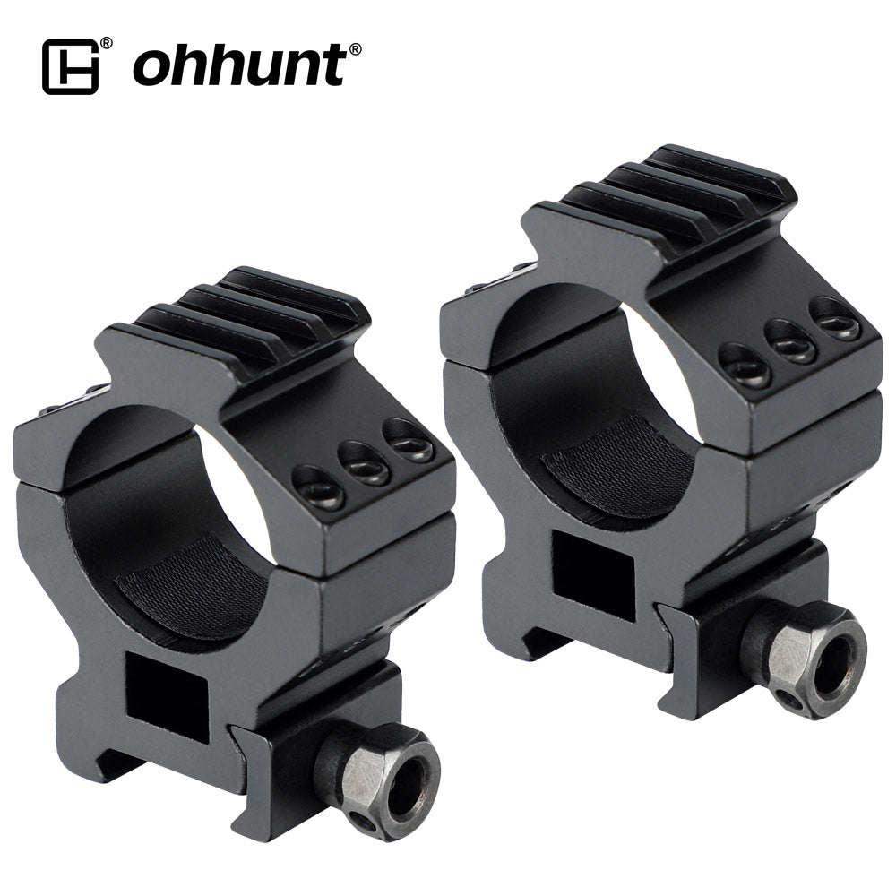 ohhunt 2PCs 30mm Scope Rings With Top Rail Med Profile Fits Picatinny