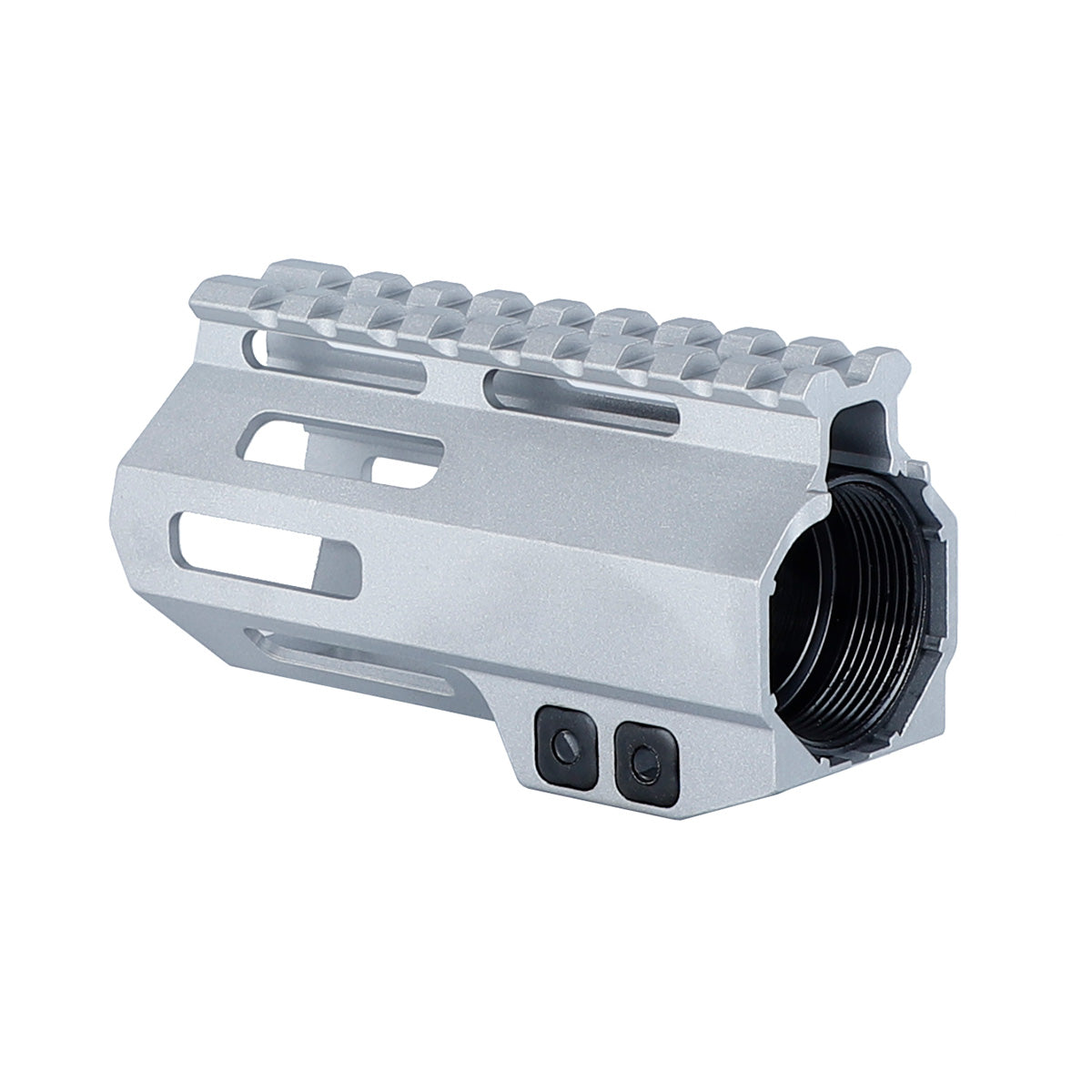 Unbranded AR-15 Raw 4 inch M-lok Handguard Free Float, Silver Color ...