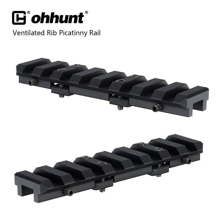 ohhunt® Ventilated Shotgun Rib Mount Picatinny - 3.35 inch 8 Slot
