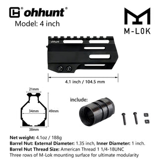 AR-15 4 inch Handguard On Sale $23.99 + Fast Free Shipping – ohhunt