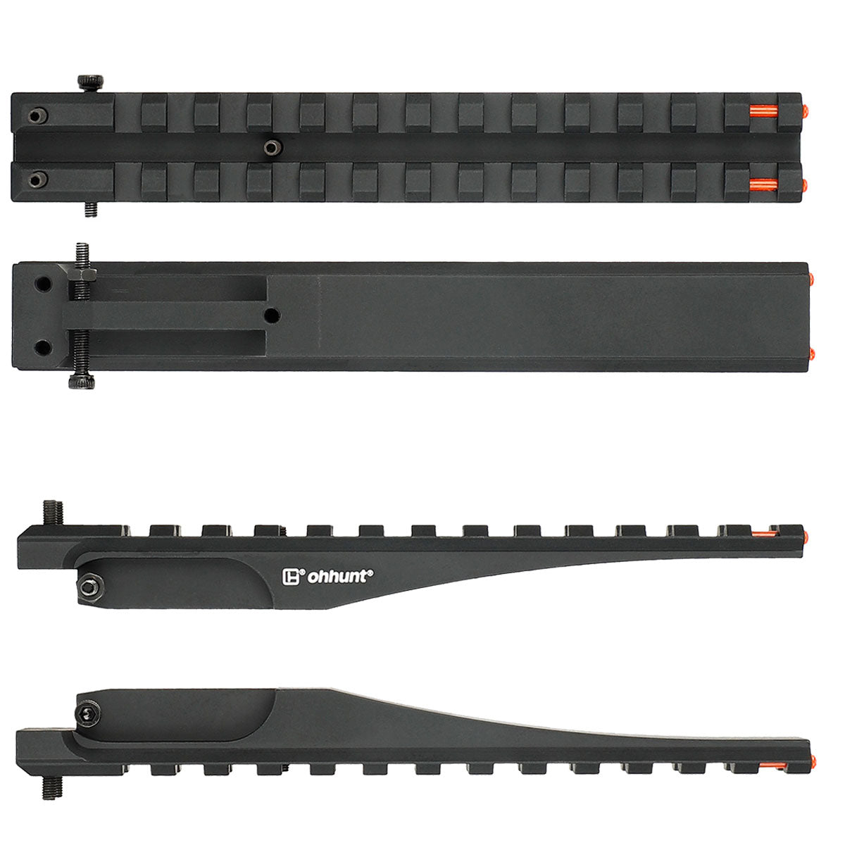 ohhunt® AK 47/74 Rear Sight Rail Mount with Fiber Optic for Red Dot Si