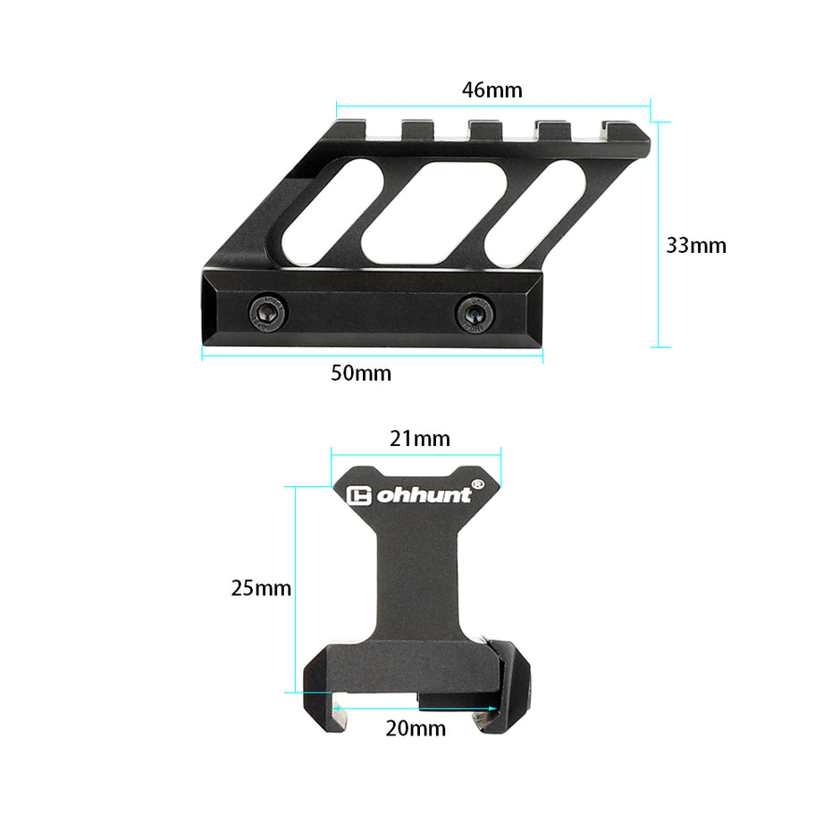 Ultra Cheap Picatinny Rail Riser Mount for Red Dot – ohhunt