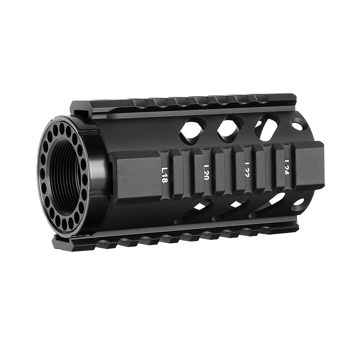 AR-15 Pistol Length 4" Free Float Quad Rail Handguard with Front End ...