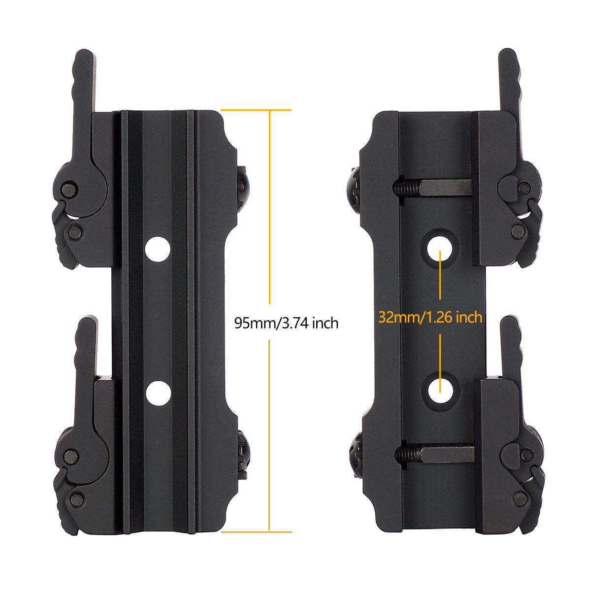 ohhunt® Slide-to-Side Quick Release Scope Mount for Picatinny Rail Fib
