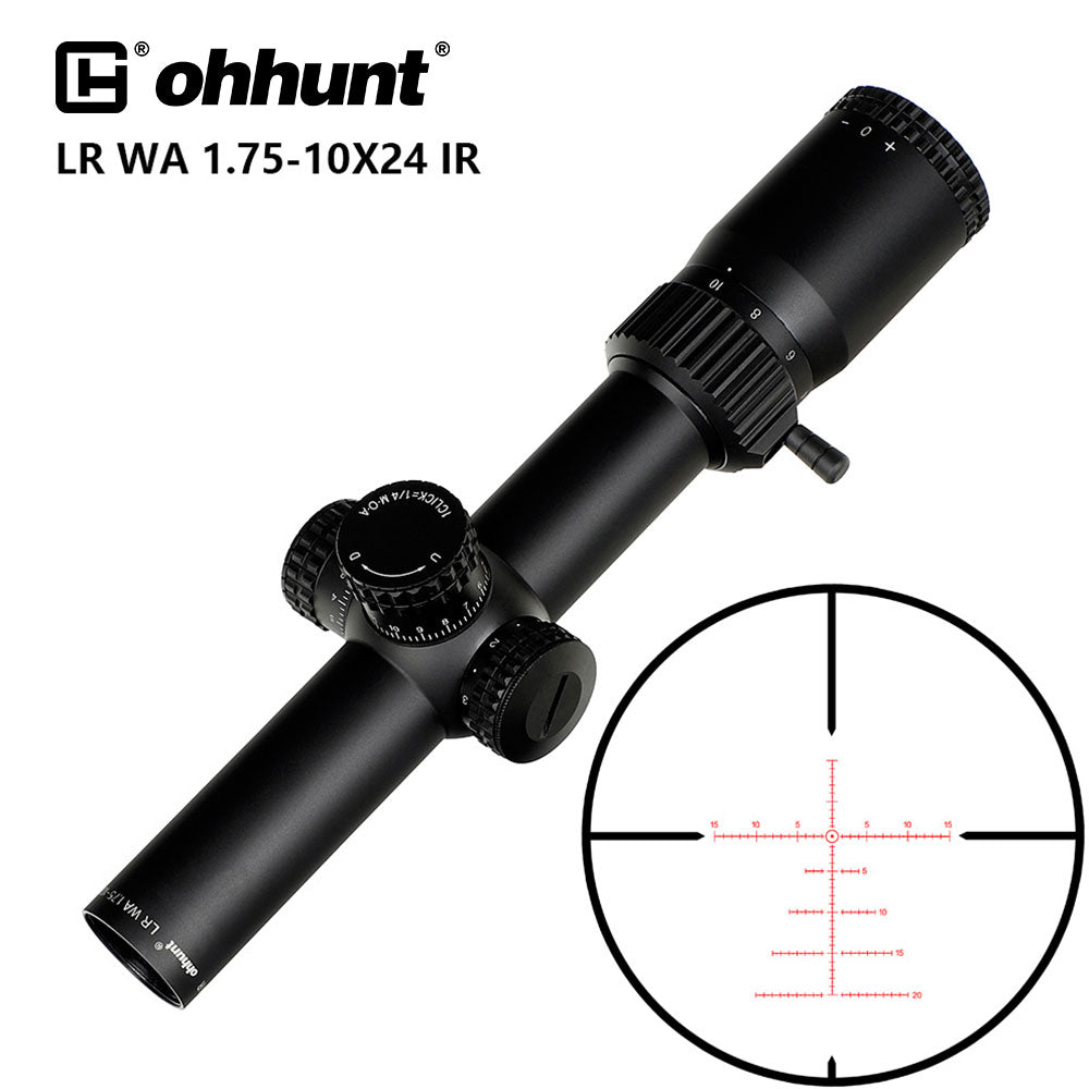 ohhunt LR WA 1.75-10X24 Compact Rifle Scope Tactical Glass Etched Reti