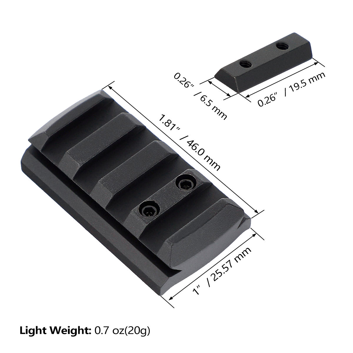 Red Dot Sight Mount Plate for Install Pistol GLock RMR RMS Doctor OTW ...