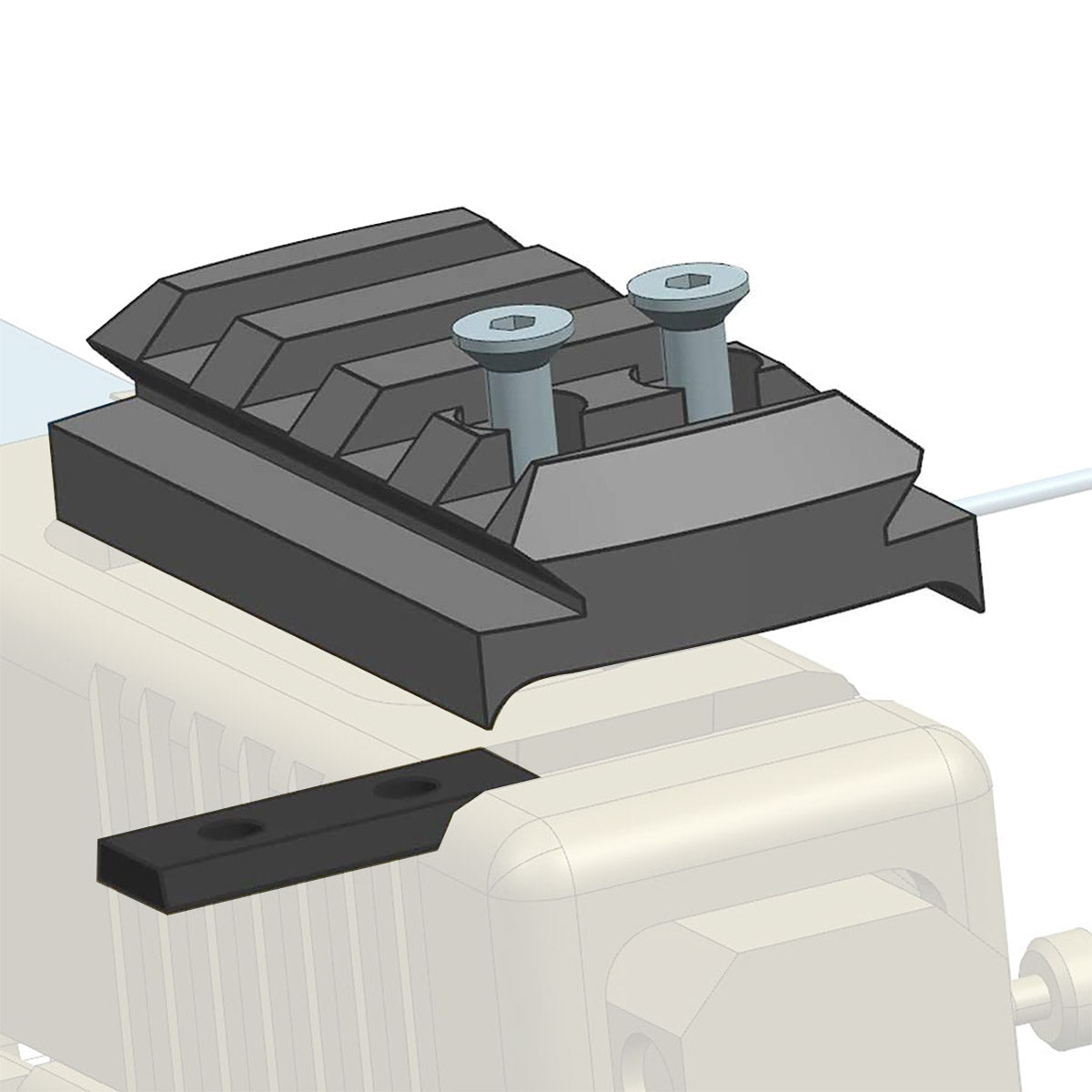 Red Dot Sight Mount Plate for Install Pistol GLock RMR RMS Doctor OTW ...