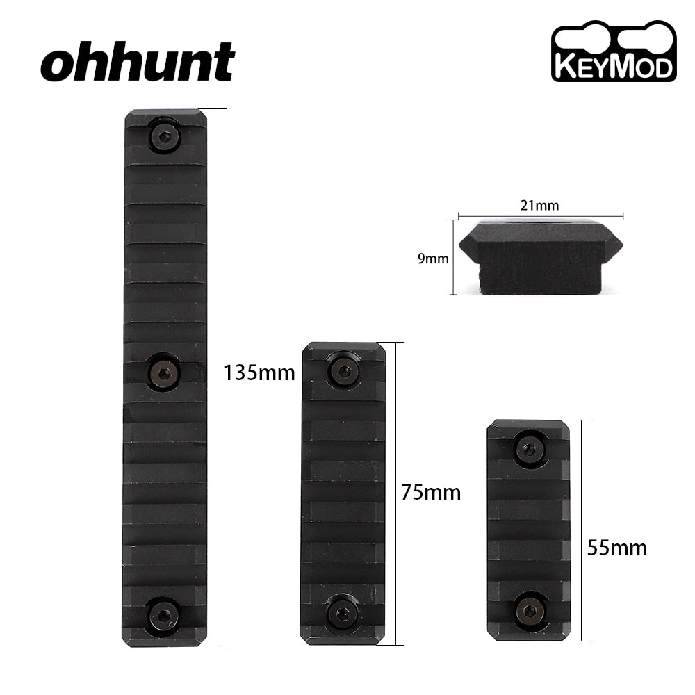 ohhunt Keymod Picatinny Rail Section Aluminum 5 Slot 7 Slot 13 Slot Pa