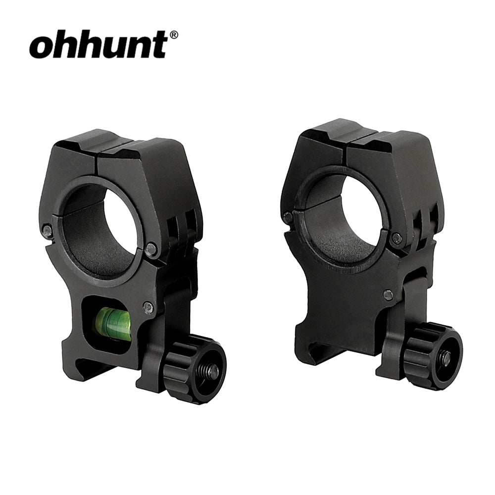ohhunt 1 inch Picatinny 30mm Scope Rings Mount with Bubble Level 2Pcs