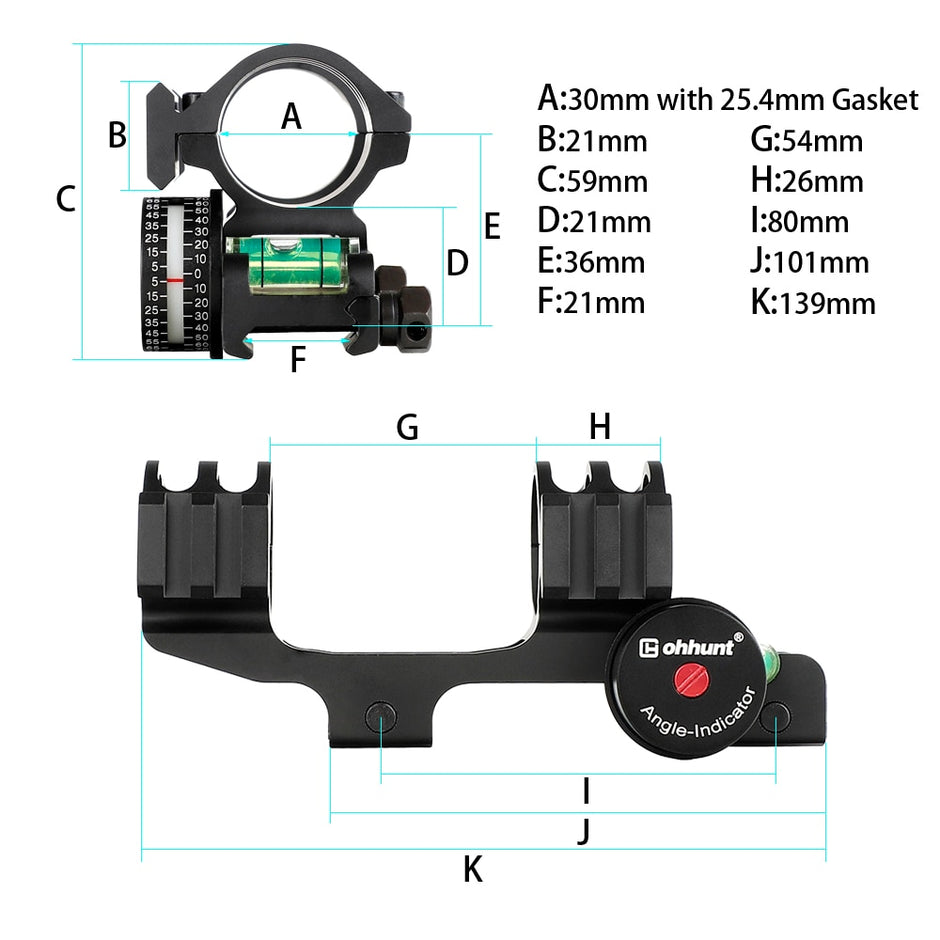 Scope Mount With Angle Degree Indicator Kit – ohhunt