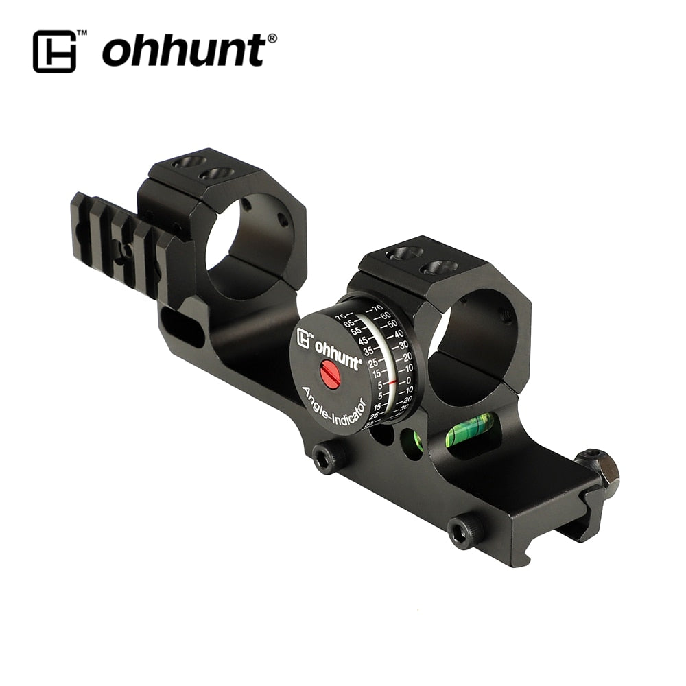 ohhunt 1 inch 30mm Offset Bi-direction Picatinny Mount with Side Rail