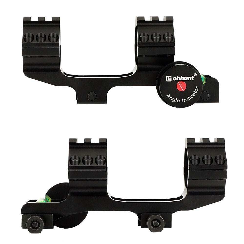 ohhunt 1 inch 30mm Picatinny Mount with Angle Cosine Indicator Kit Bub