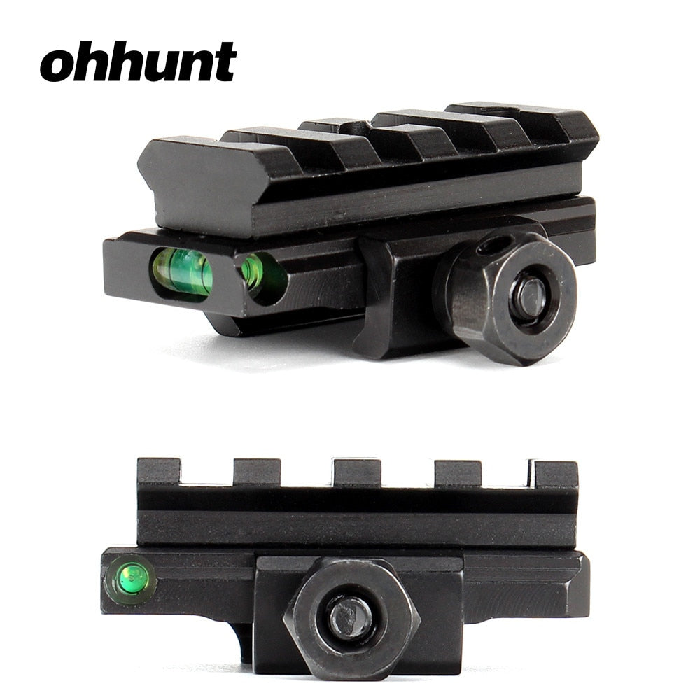 ohhunt Compact Picatinny Rail Riser Mount for Red Dot Scope with Bubbl