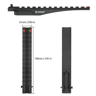 ohhunt® AK Red Dot Mount Picatinny Rail with Fiber Optic